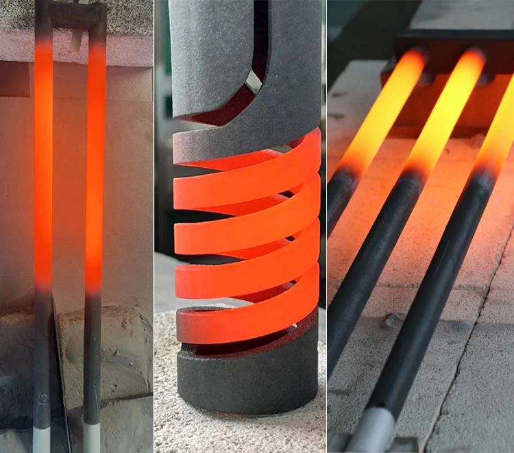 I W U Type High Temperature Spiral Heating Element Rod Silicon Carbide ...