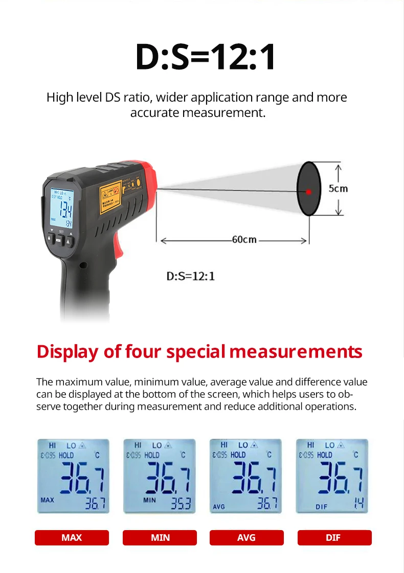 UNI-T UT306S Digital Infrared Thermometer - Precision & Reliability
