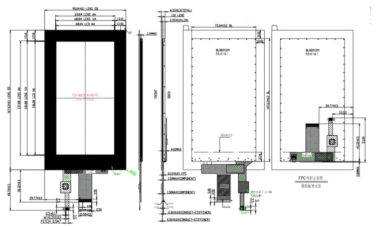 6 Inch Tft Lcd Display 720x1440 Mipi Interface Ips High Brightness Lcd ...