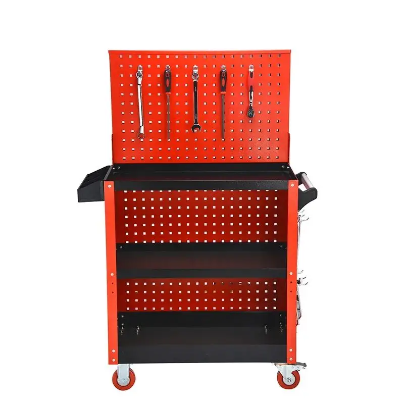 Auto Repair Mechanical Tool Cart Workshop Three-Layer Rolling Hardware ...