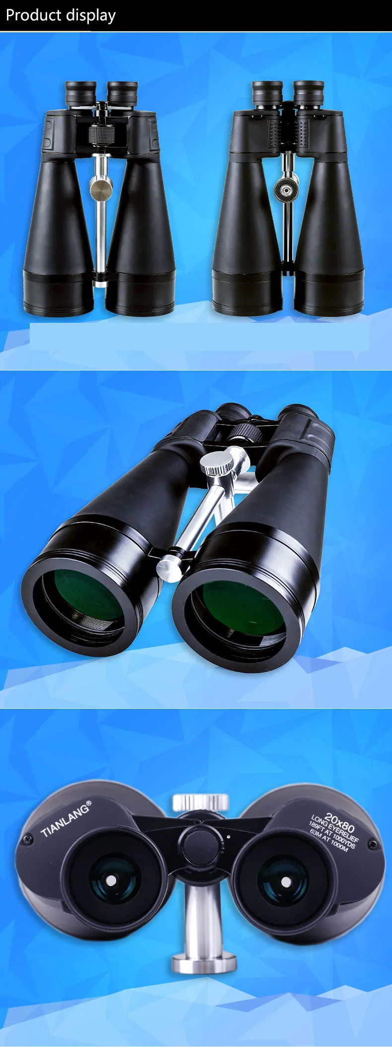 Tianlang Giant Eyed Wolf 20x80 Binoculars High Power Hd Low Light Level Night Vision ...