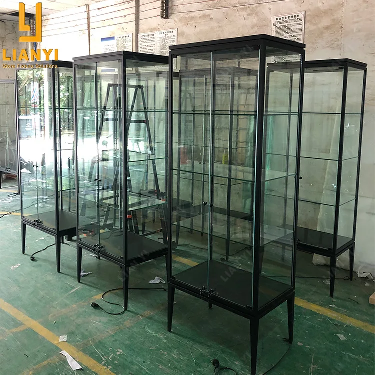 Floorstanding Modern Boutique Stainless Steel Display Cabinet With ...
