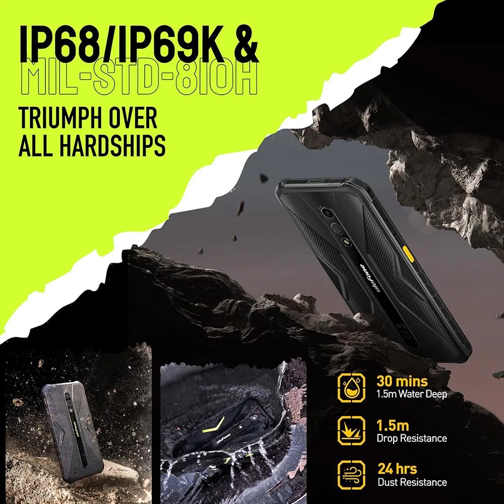 Armor X12 Pro Rugged Smartphone - Android 13, 4GB+64GB