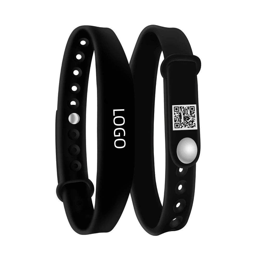 Black Laser Social Media Tap Band Unique Qr Code Nfc Silicone Wrist ...