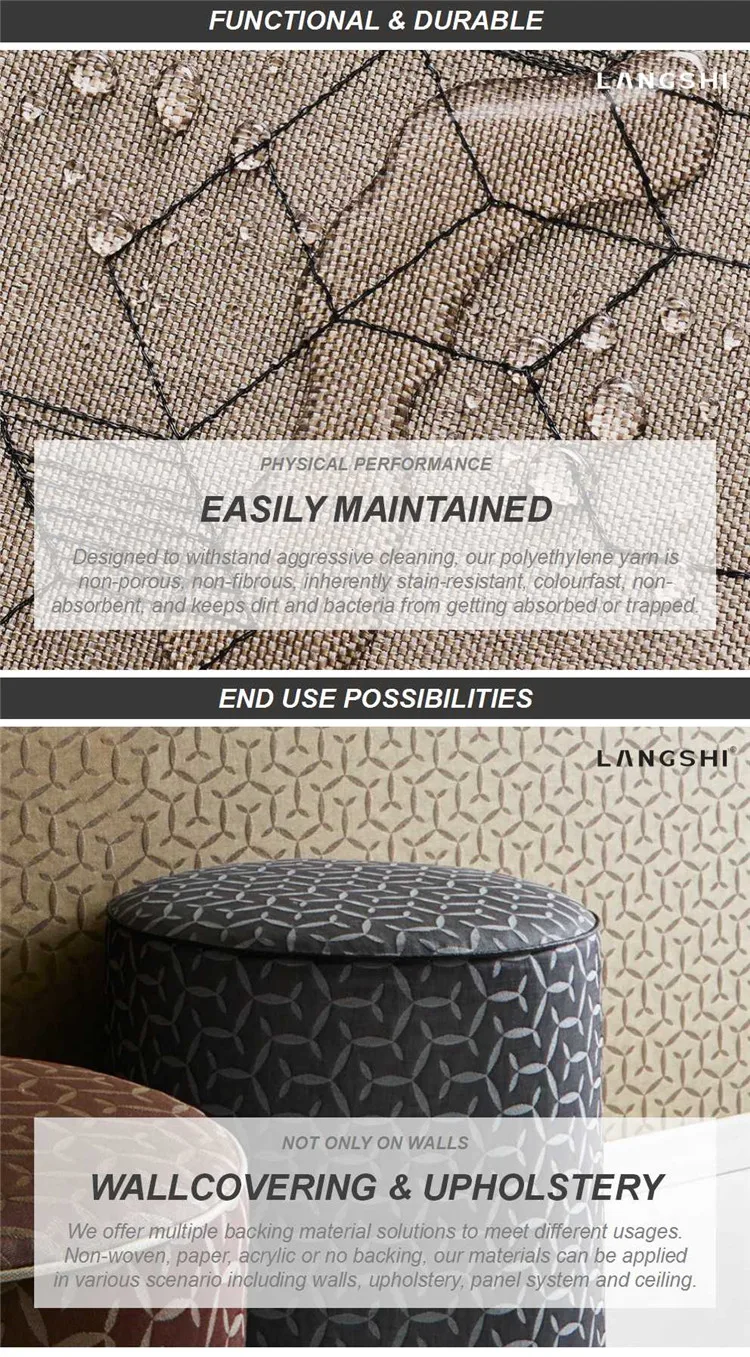 Non-woven Fabric Wall Cloth Natural Textured Hotel Contract Home ...