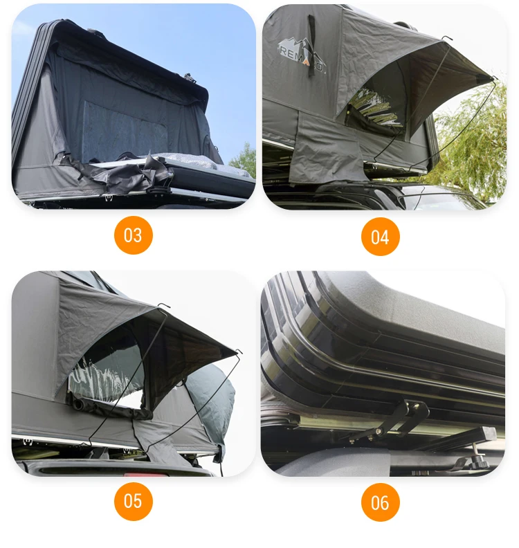 Remaco Hard Shell Aluminum Base And Shell Car Rooftop Tent 4 People ...