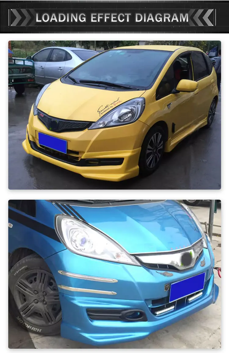 Car Body Kits for Honda Fit 2011-2013 - Front Bumper Lip, Rear Lip ...