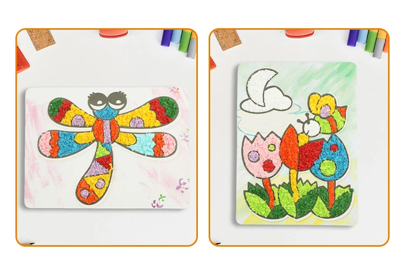Tissue Sticker Art Kits for Kids Paper Sticker Art Sticky DIY Handmade ...