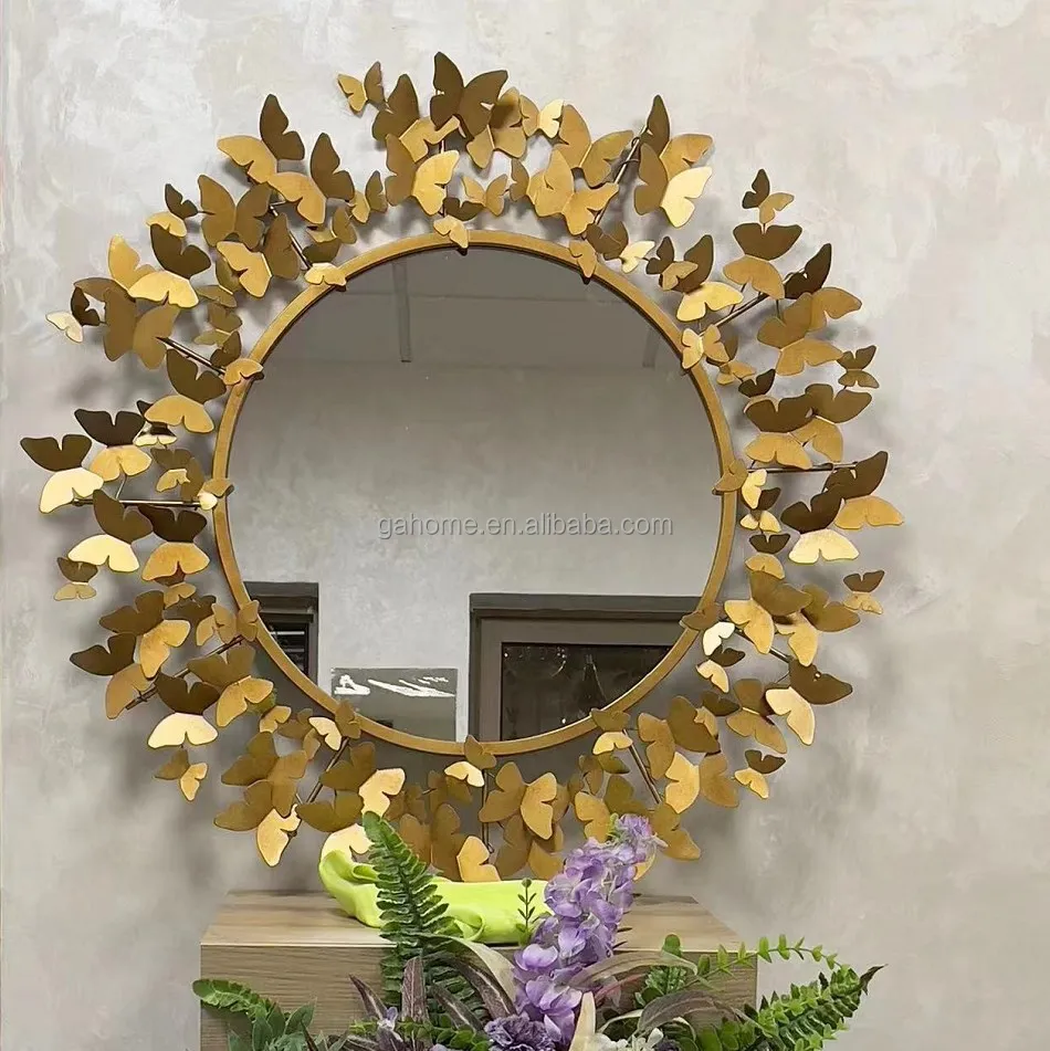 Simple Style Classic Gold Iron Metal Frame Hanging Decorative Wall ...