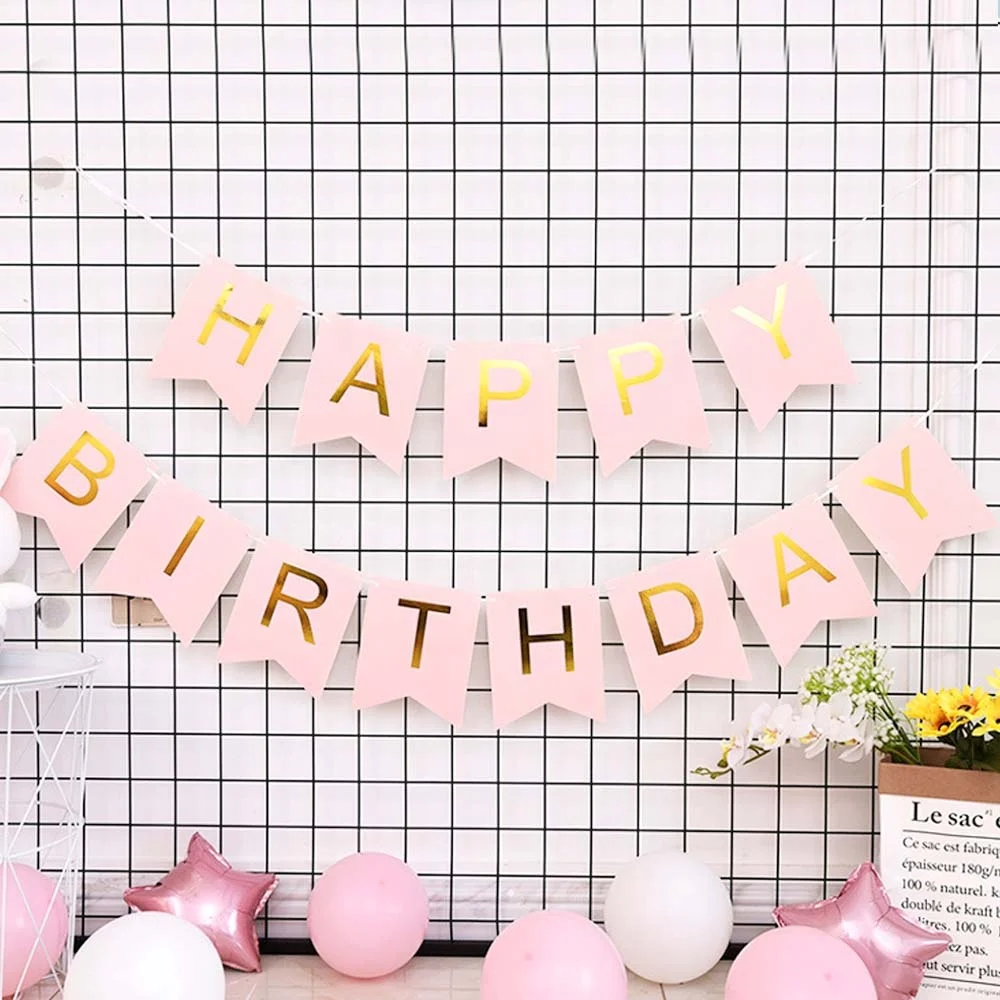 Happy Birthday Fishtail Letters Banner - Perfect Party Decor