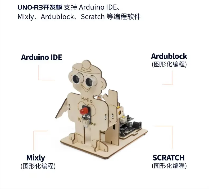 DIY arduino Kids Robot Kit Stem Educational Programming Science ...