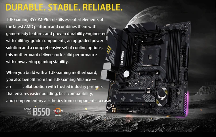 Tuf Gaming B550m-plus Amd Am4 Gaming Motherboard Support Cpu 5600x/5600g B550m Socket Ddr4 ...