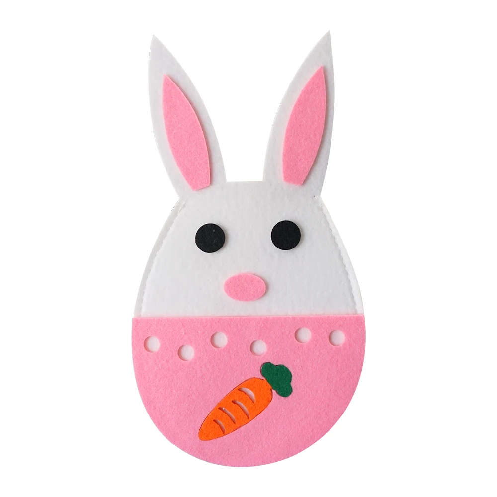 Custom Happy Easter Decoration Home Accessories Bunny Felt Knives Forks ...