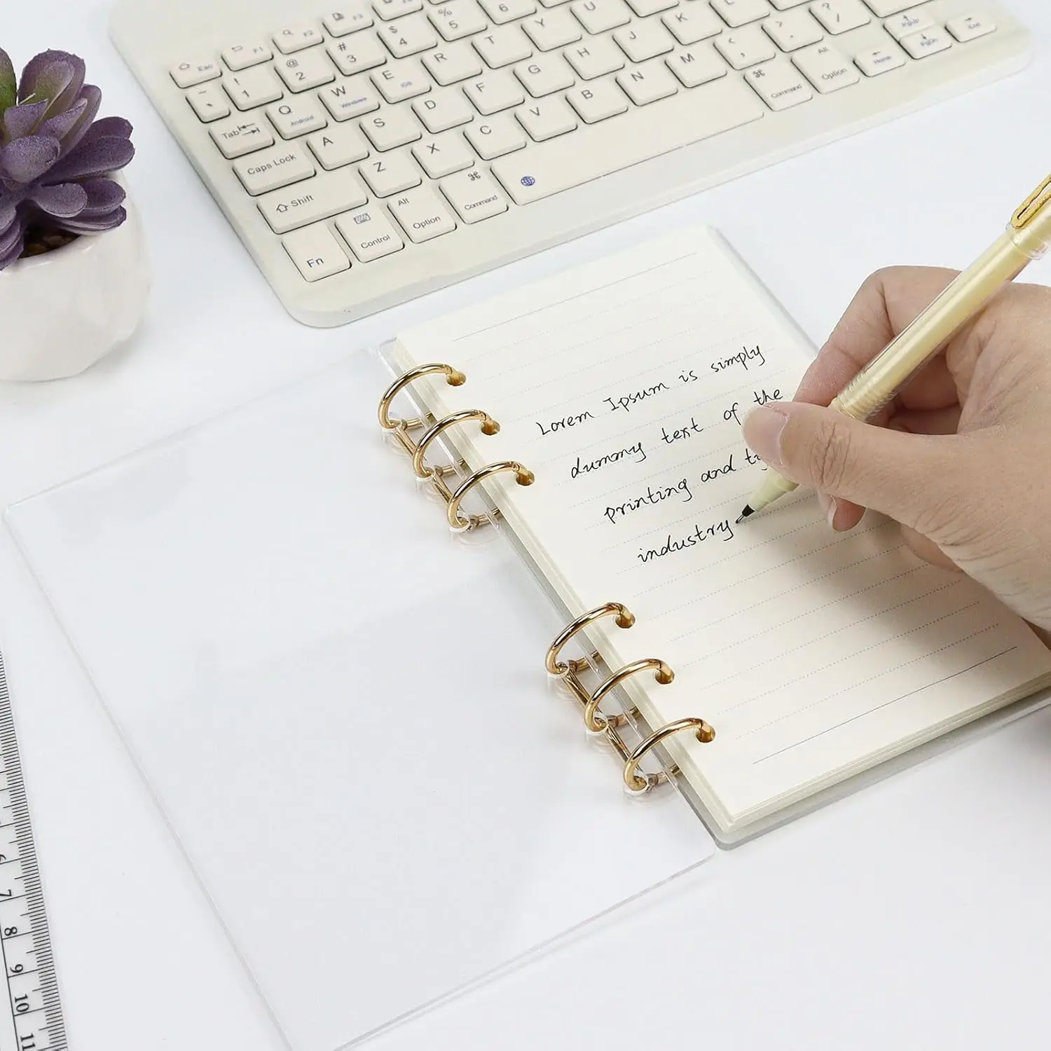 A6 Binder - Durable, Clear Acrylic Cover with Lined Papers