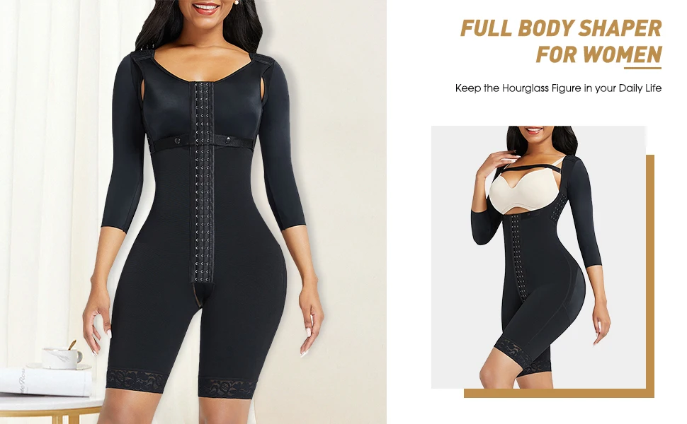 Hexin Dropshipping Shapewear Full High Compression Body Shaper Sleeves ...