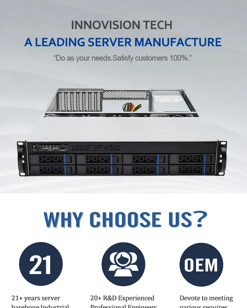 Innovision 2U 8bay Storage Server - Compact & Efficient