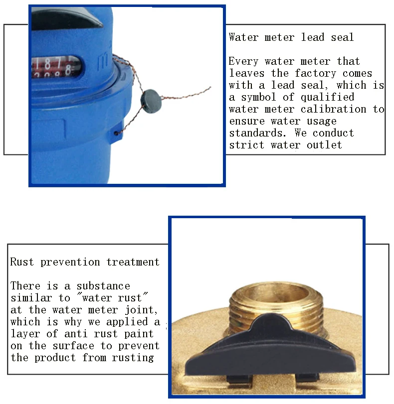 LIRLEE Multijet Water Meter - High Performance & Brass Body