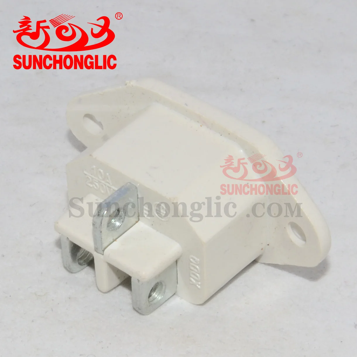 Sunchonglic Power Socket 3 Pin Socket Hole Copper Pin Electrical Plugs ...