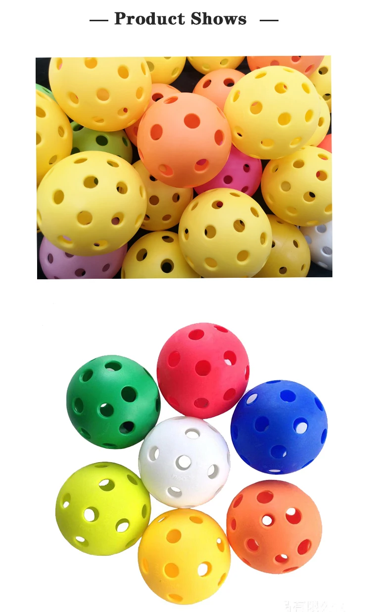 Plastic Hard Pickleball 40 Hole Custom Print Logo Official Size ...