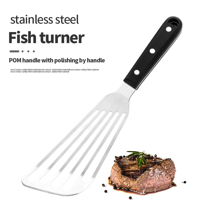 Stainless Steel Fish Spatula Flexible Slotted Fish Turner Flipping ...