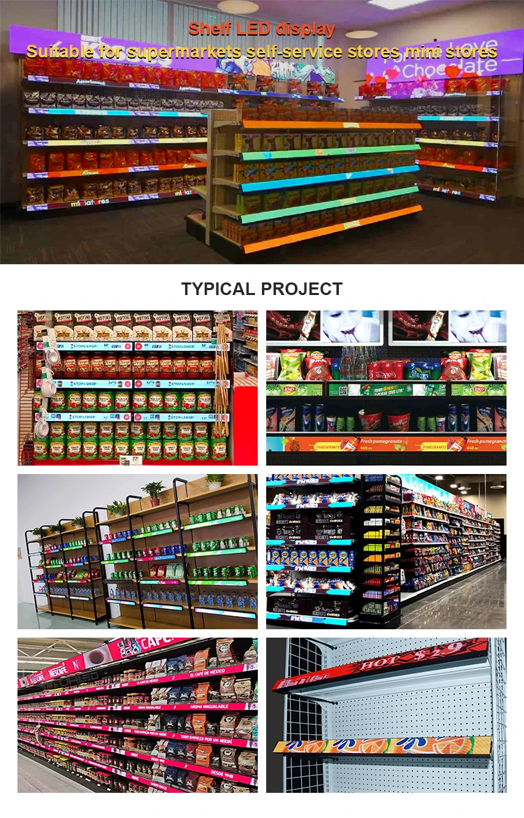 Indoor Led Smart Shelf Advertising Screen Strip Board Digital Signage ...