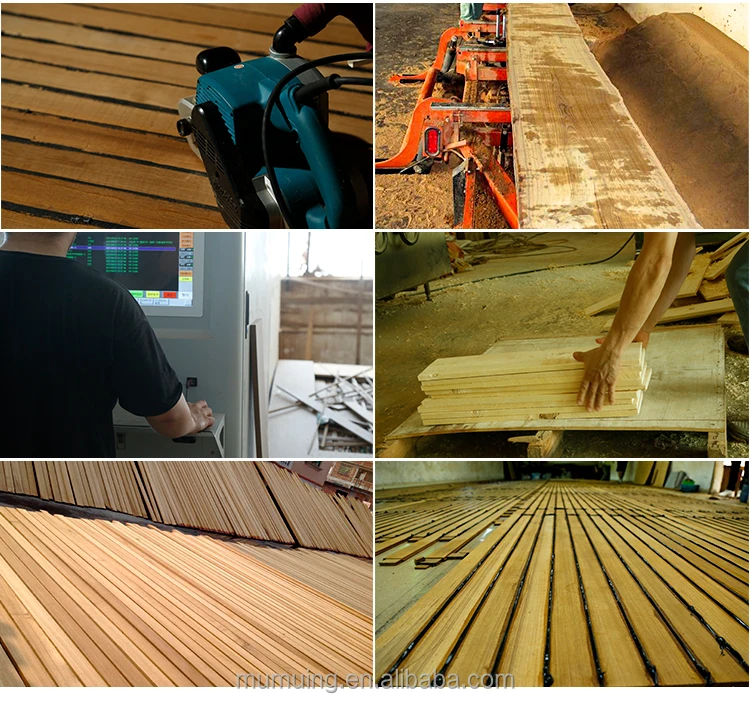 MUMU Design Texture Exterior Decorative Precast Outdoor Wall Teak Wood ...