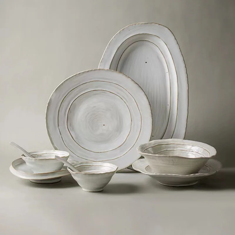 Korea Irregular Dinnerware Set - Suolide Porcelain Tableware