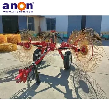 Anon Agricultural Farm Wheel Tractor Rotary Hay Rake 3 Point Hitch Hay ...