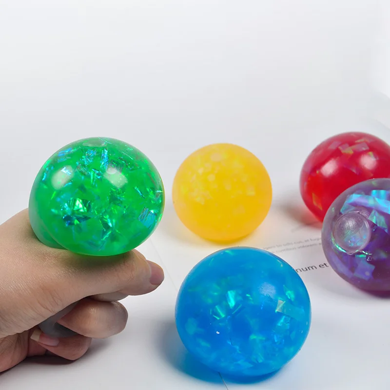 TPR Water Ball Fidget Squeeze Toy 6cm Elasticity Crystal Water Anti ...