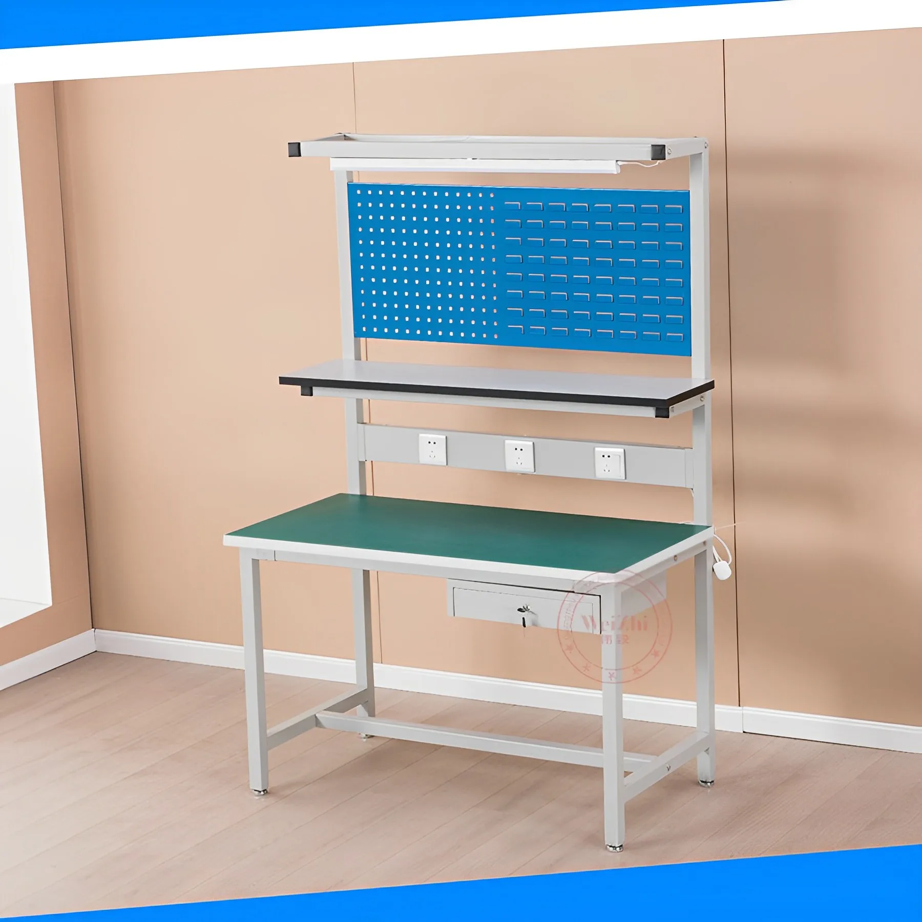 Adjustable ESD Assembly Line Working Table - Stainless Steel