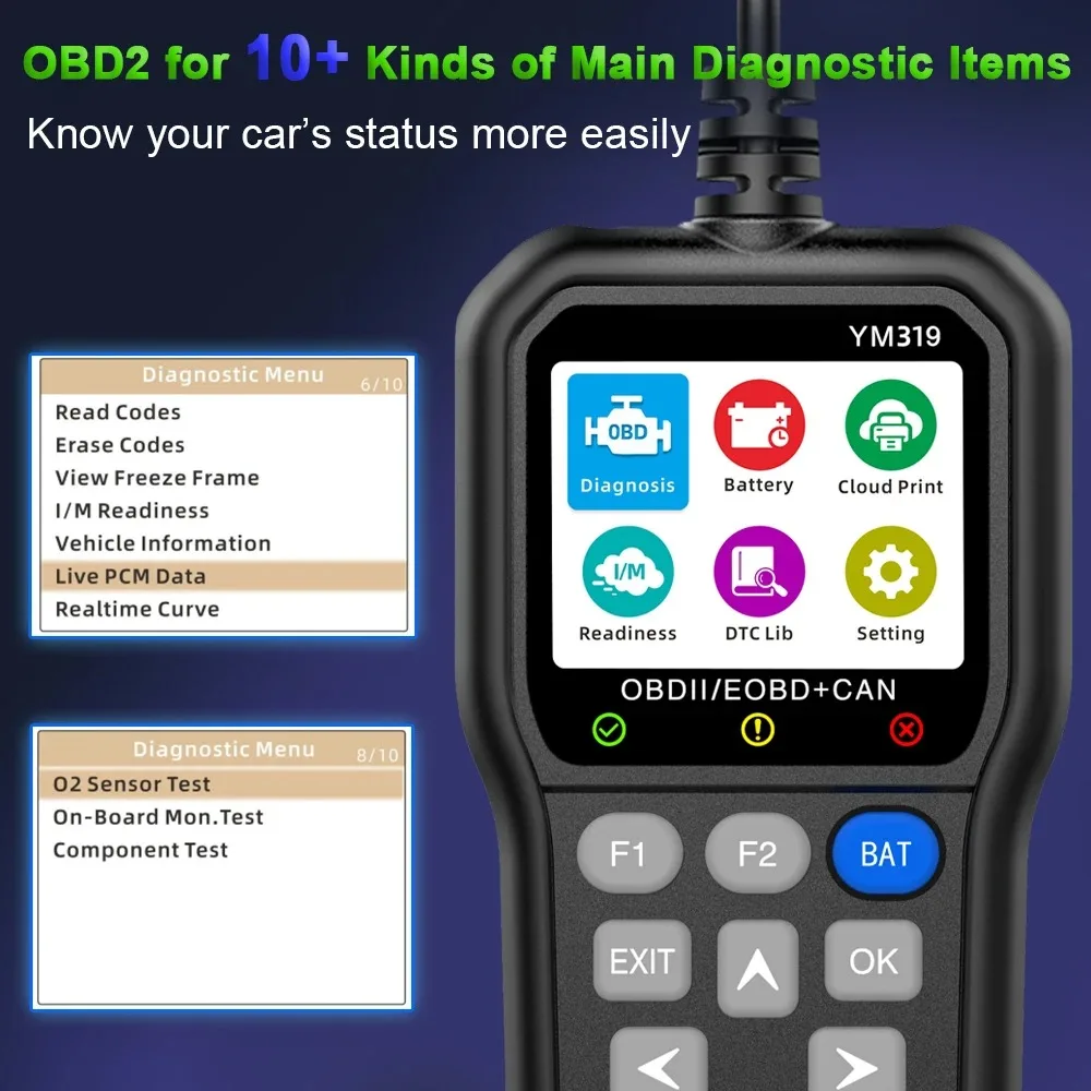 Lancol Handheld Car Obd2 Scanner Diagnostic Tool Essential Vehicle ...