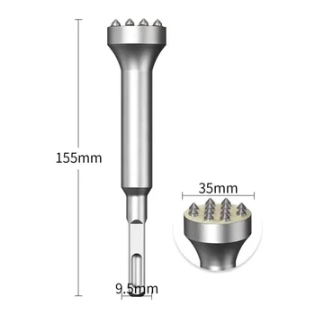 12 Teeth Square Shank Round Head Carbide Teeth Hammer Drill Bit Bushing ...