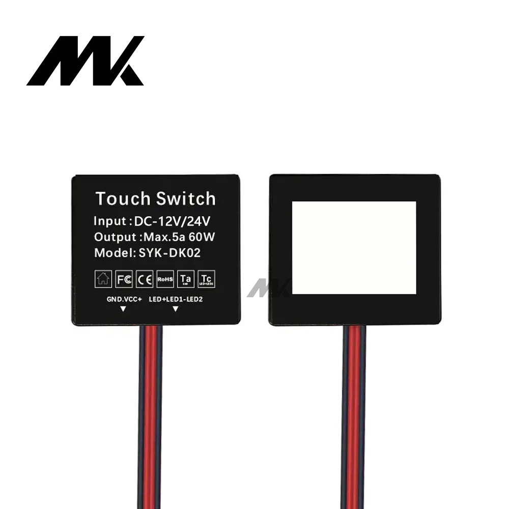 12V 5A 60W Inductive Switch LED Dimmer Cheap One Key One Color Selected ...