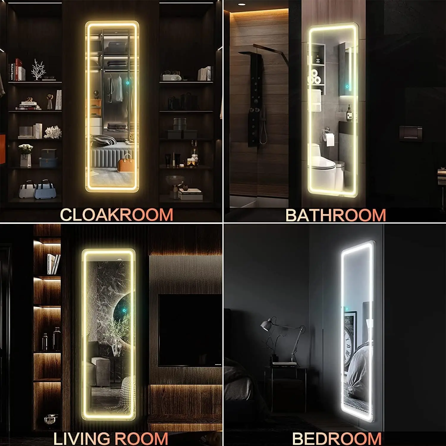 Luxury LED Standing Mirror - Perfect for Living Room Decor