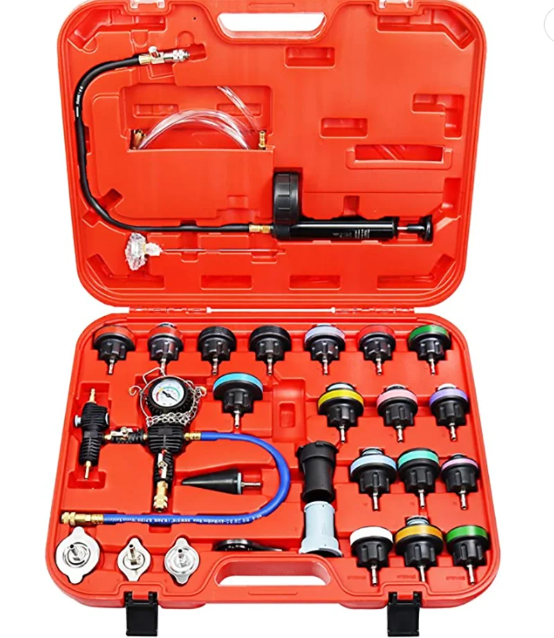 28PCS Auto Cooling System Pressure Tester & Coolant Refill Tool Kit