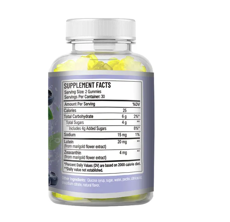 Customized Colors Lutein Eye Gummies Lutein Ester Gummies Lutein ...