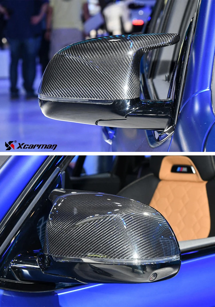 For Bmw X3m X4m X5m X6m Side Mirror Cover Dry Carbon Fiber Rearview ...