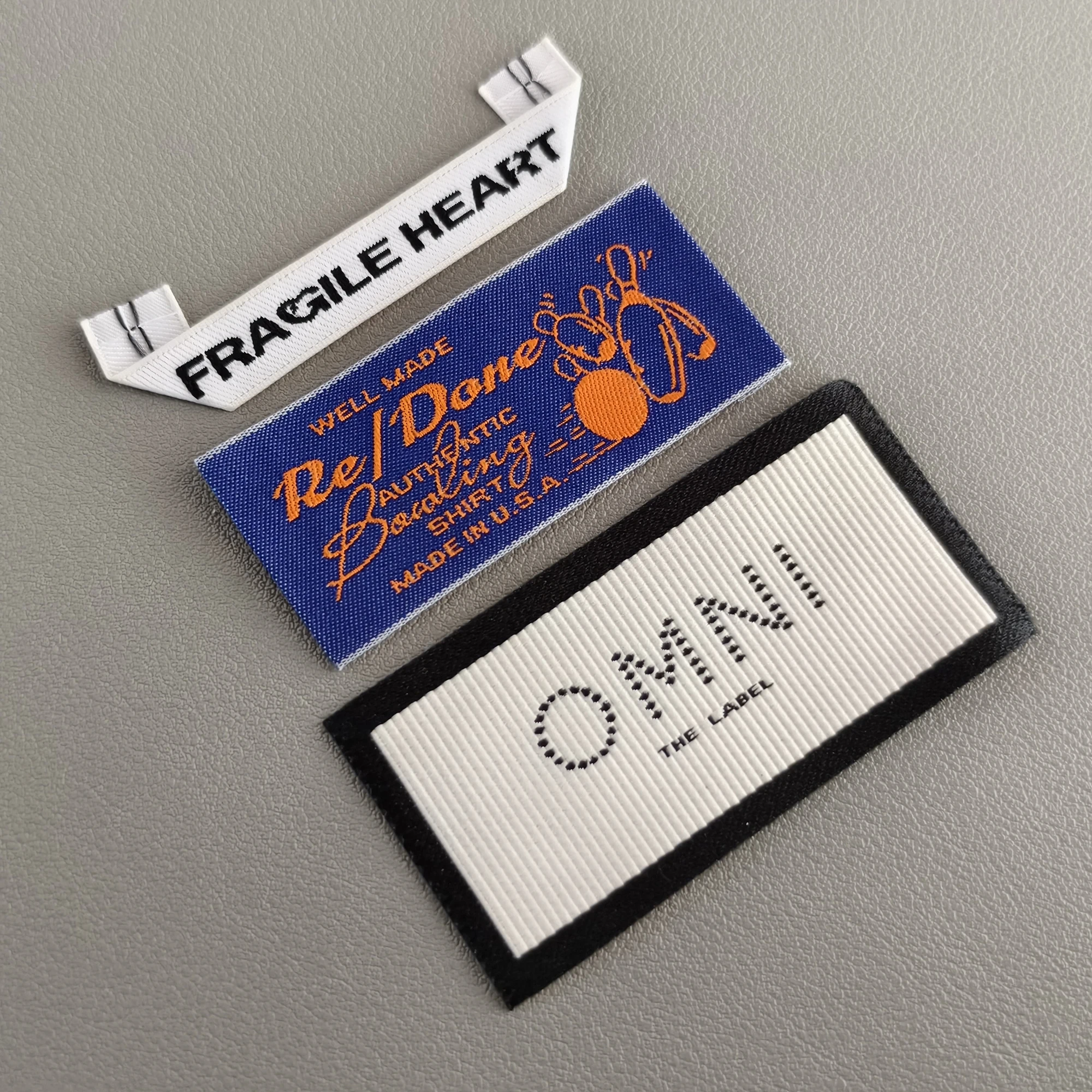 Woven Private White Garment Labels - Eco-Friendly & Customizable