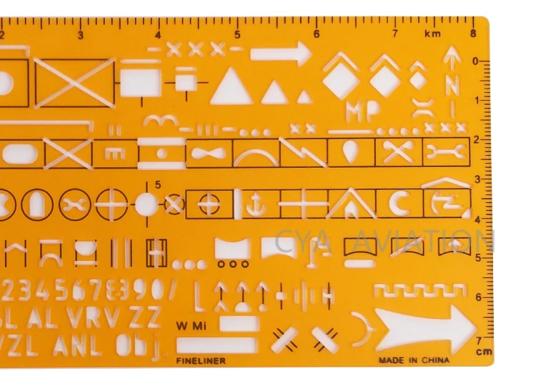 NATO Plastic Map Marking Stencil - Standard Graph 8353