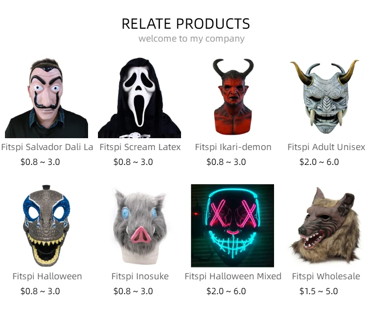 Fitspi Halloween Horror Long Hair Pvc Party Mask Holiday Scene ...