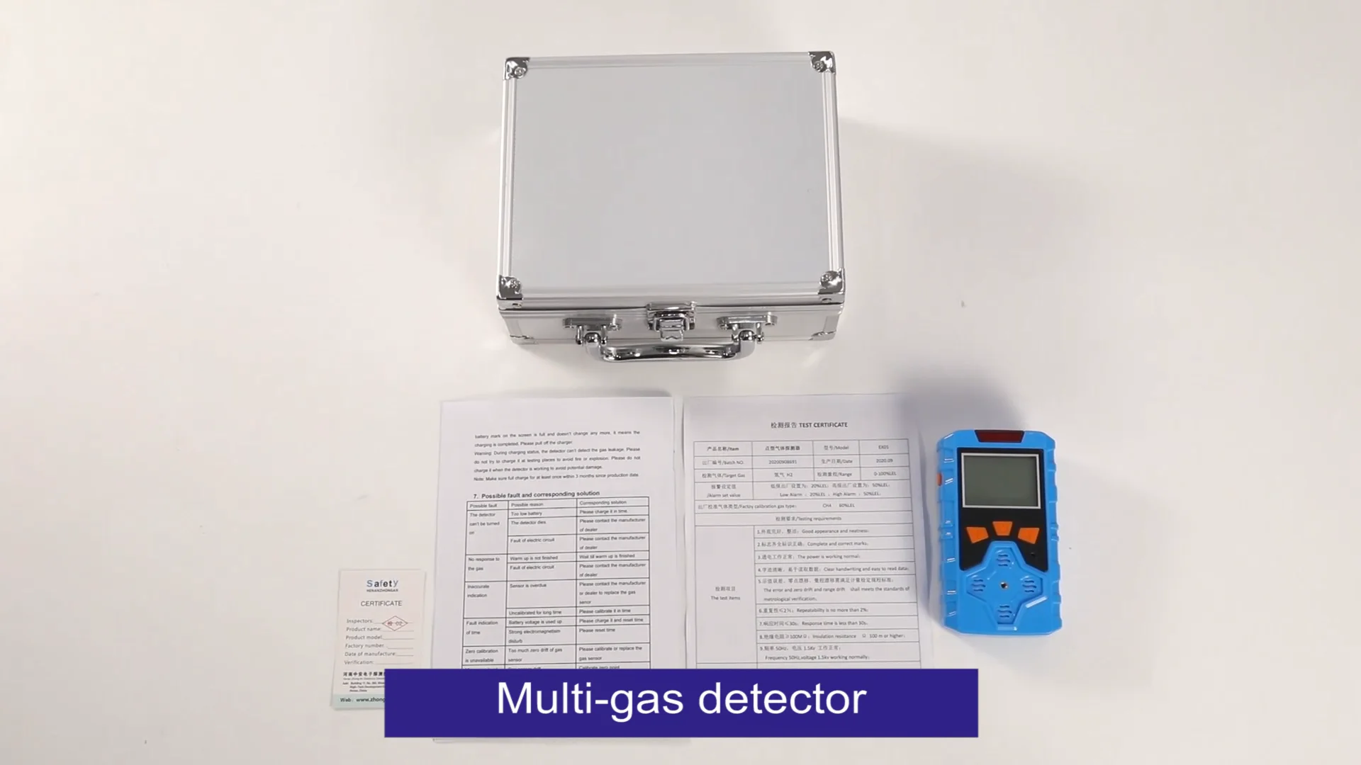 Portable 4 In 1 Multi Gas Detector For Ex Ch4 O2 Co2 H2s Co N2 Nh3 H2 ...