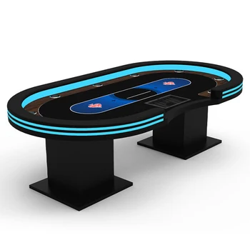 Yh Luxury Wooden Mesa De Poker Table Led Gambling Tables Game Texas ...