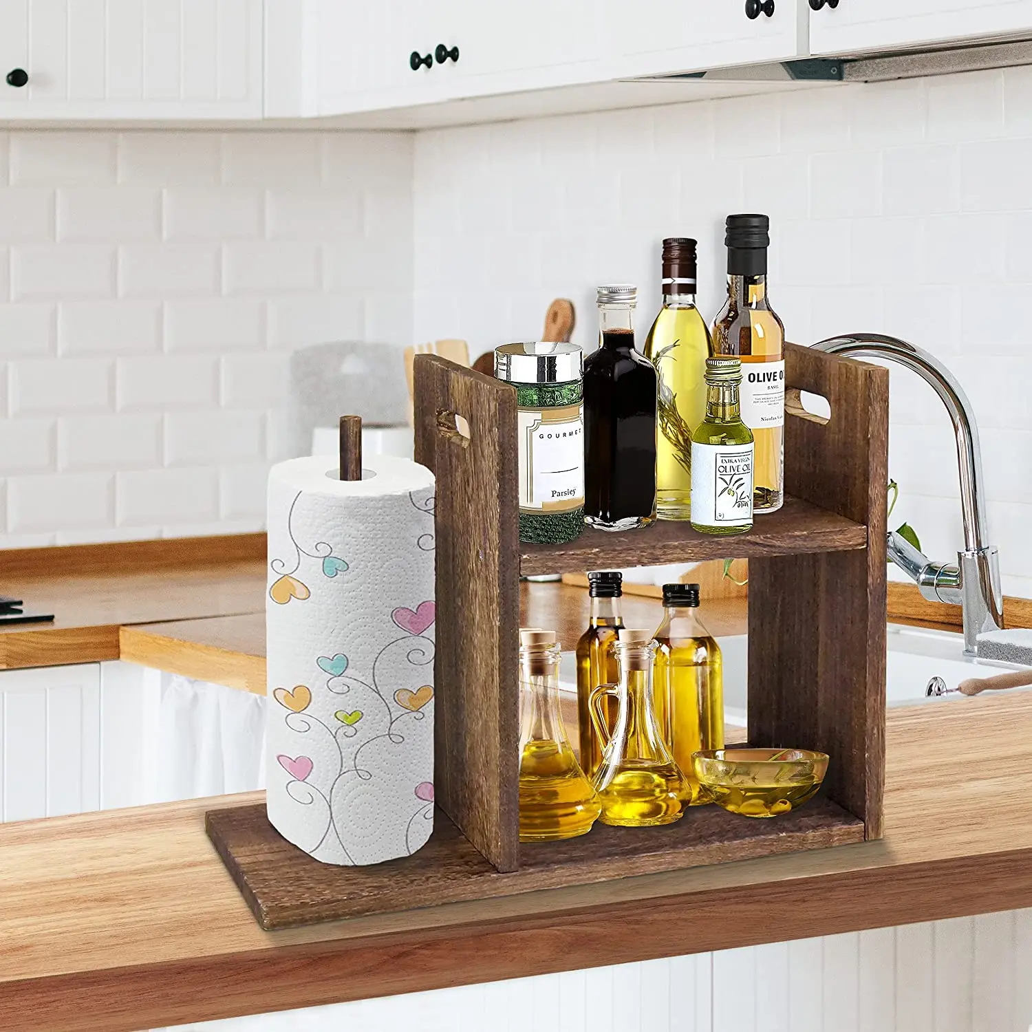 2-tier Kitchen Countertop Organizer - Sustainable & Stylish