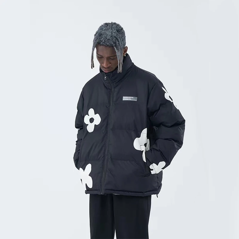 Diznew Unisex High Quality Custom Sublimation Flower Pattern Puffer ...