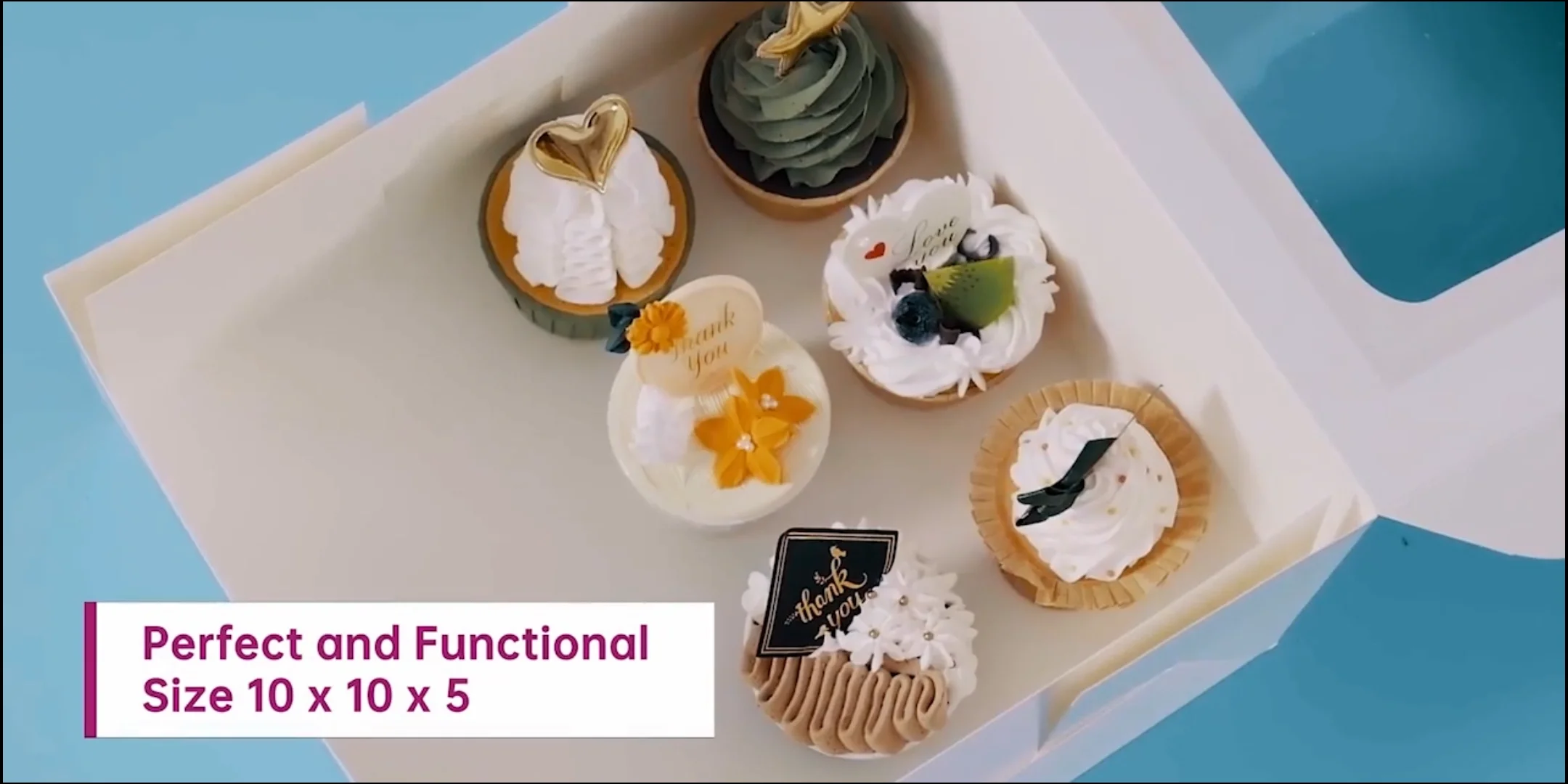 Brown Pie Boxes 10x10x2.5in Kraft Cookie Paper Gift Box Bakery Pastry ...