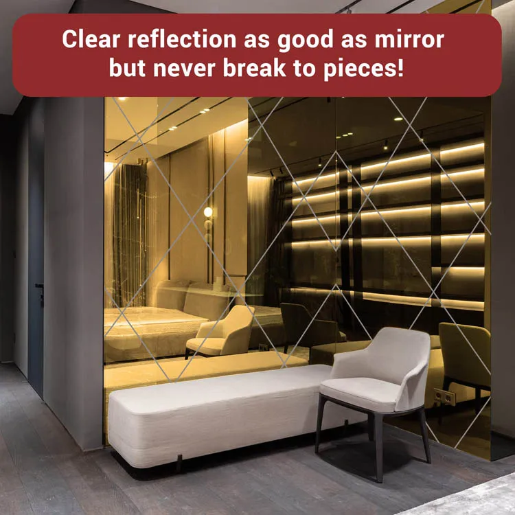 Custom Mirror PMMA Panels - Cast Rose Gold Acrylic Sheets