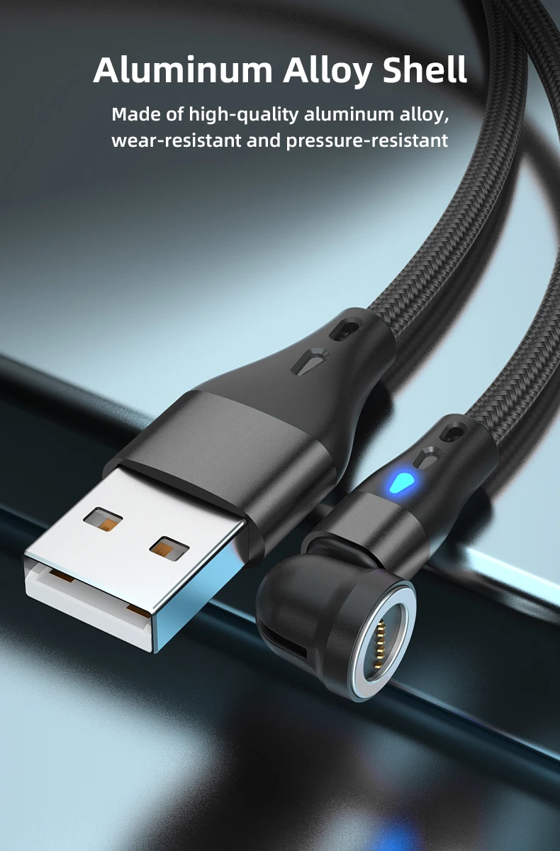 540 Cable Magnetic USB 3 in 1 - Fast Charging & Data Transfer