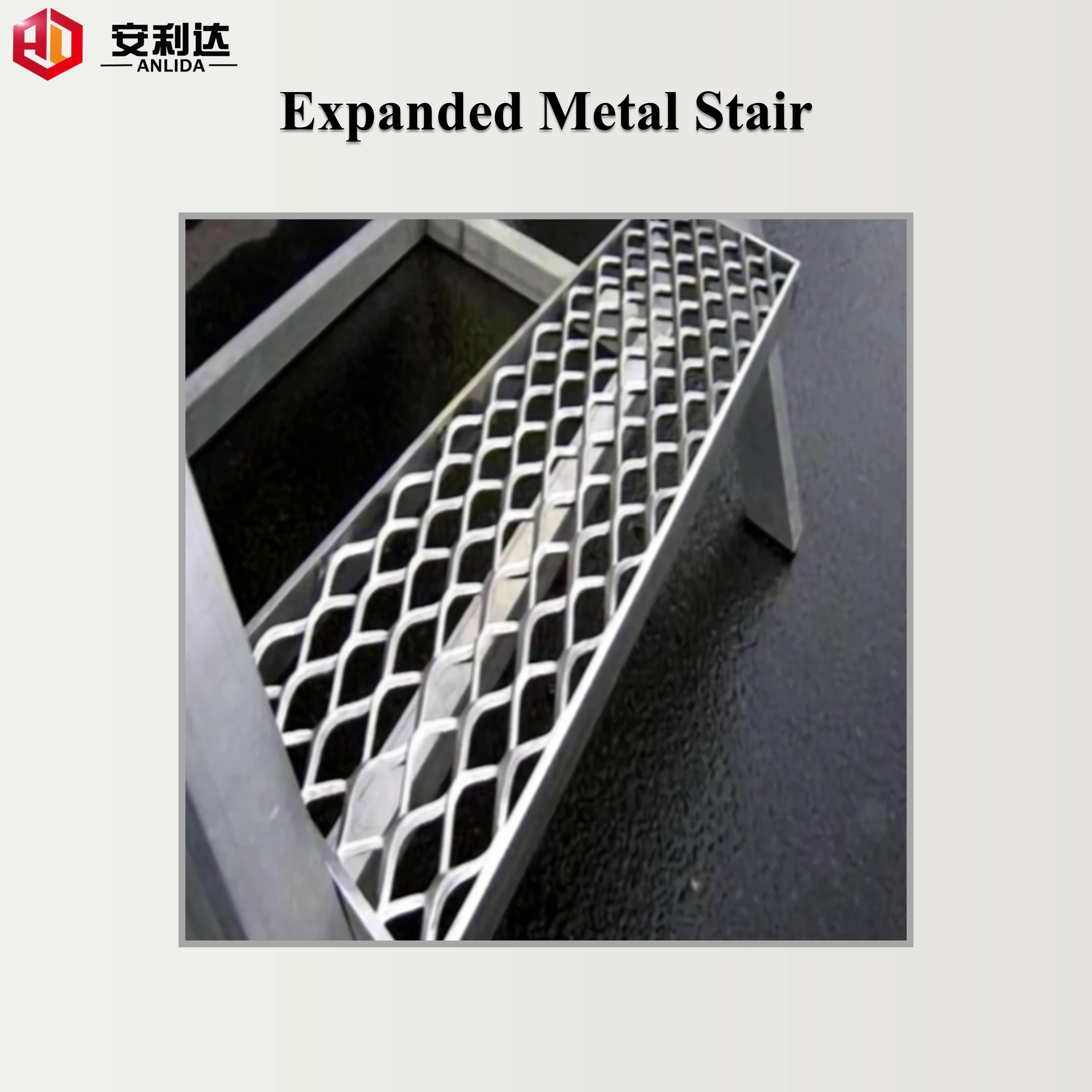 Heavy Duty Expanded Metal Mesh Stair Tread for Industrial Use | Metal ...