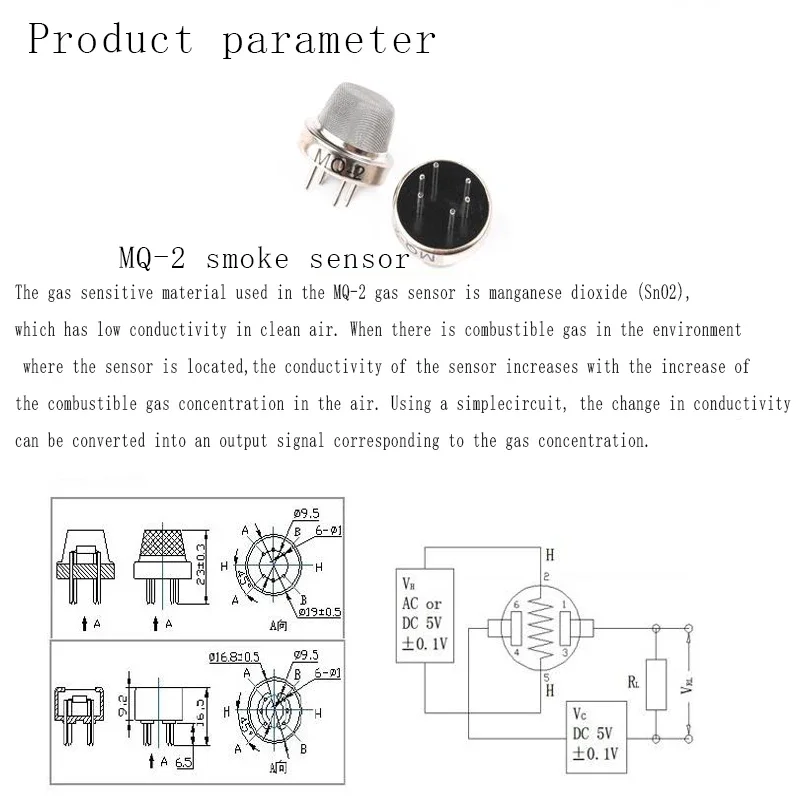 Mq-2 Smoke Gas Sensor Module Liquefied Natural Gas Module Smoke Module ...