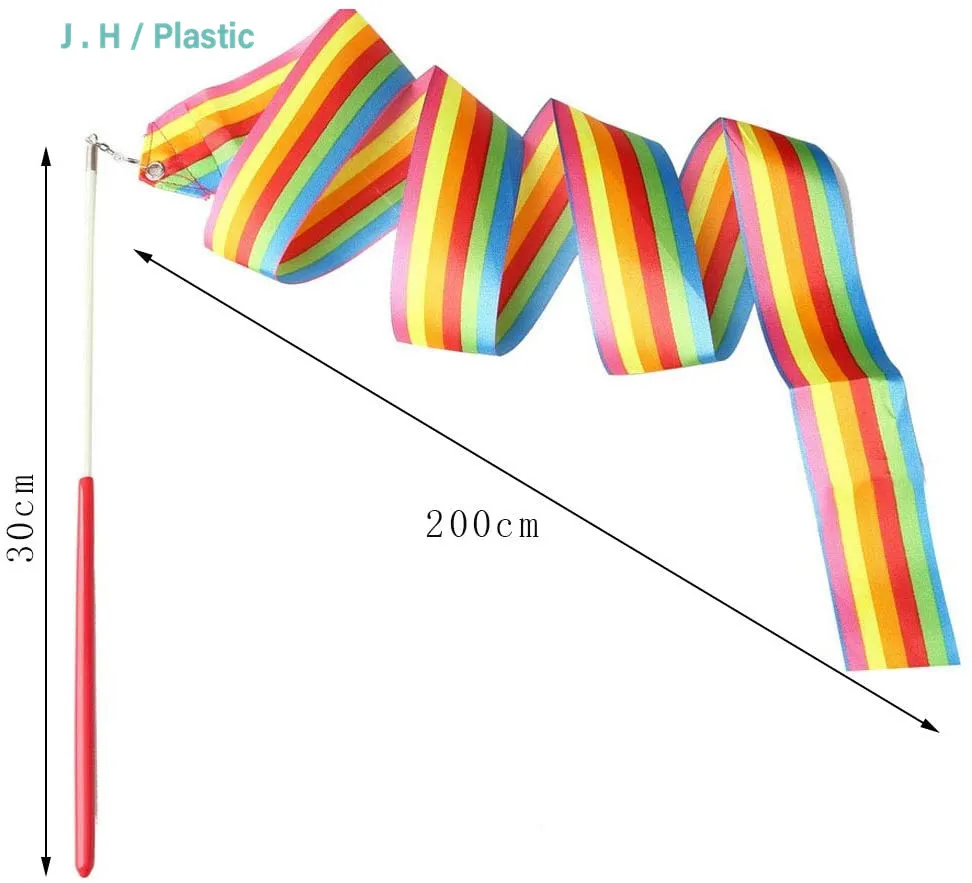 4 Color Gymnastic Ribbon for Kids - Rhythmic Dance Streamers